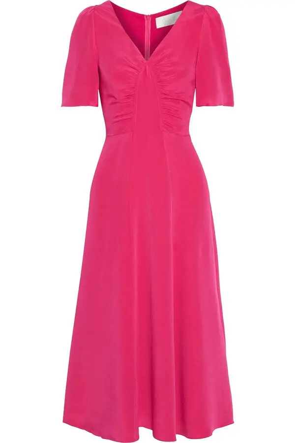 goat midi dress Goat Honor Wool-crepe Midi Dress in Blue