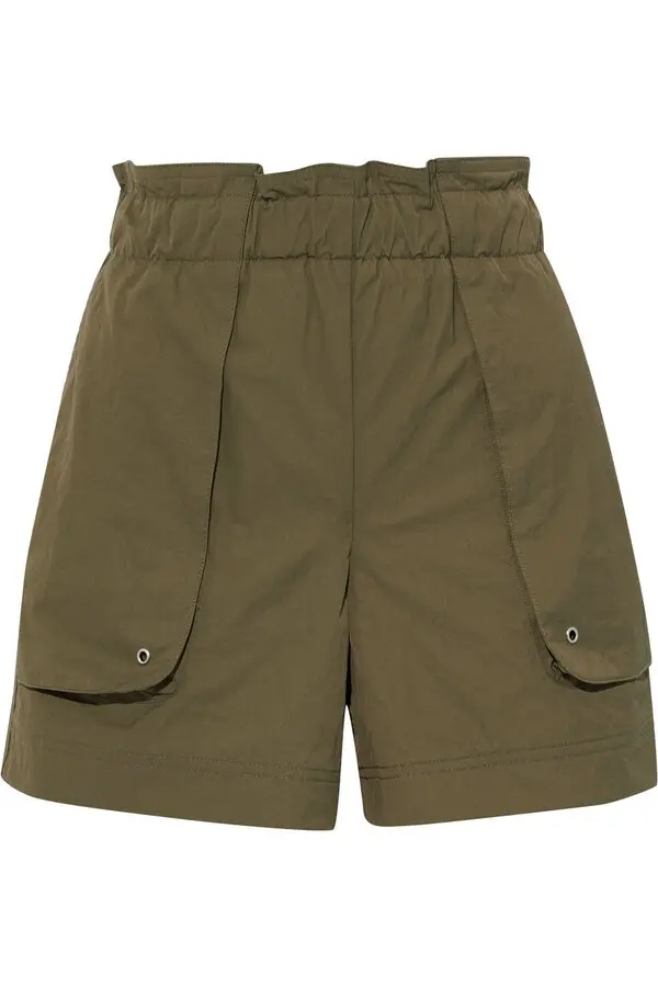 Helmut Lang Gathered Twill Shorts