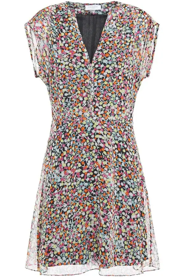 equipment danette silk dress Equipment Danette Floral-Print Silk-Georgette Mini Dress In Multicolor -  50% Off