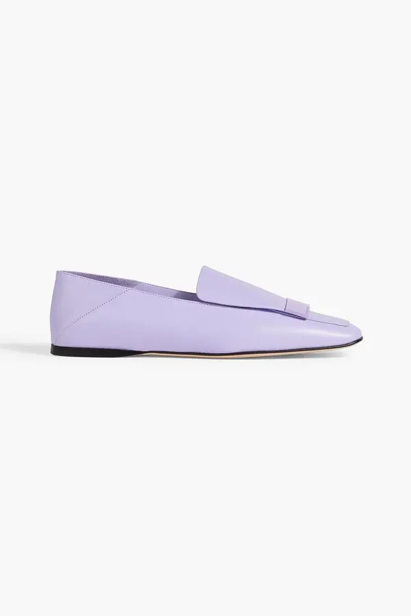 SERGIO ROSSI Sr1 Leather Loafers - Lilac