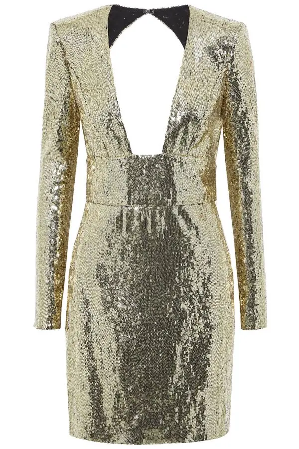 strapless open back dress Open Back Sequin Mini Dress main image 1
