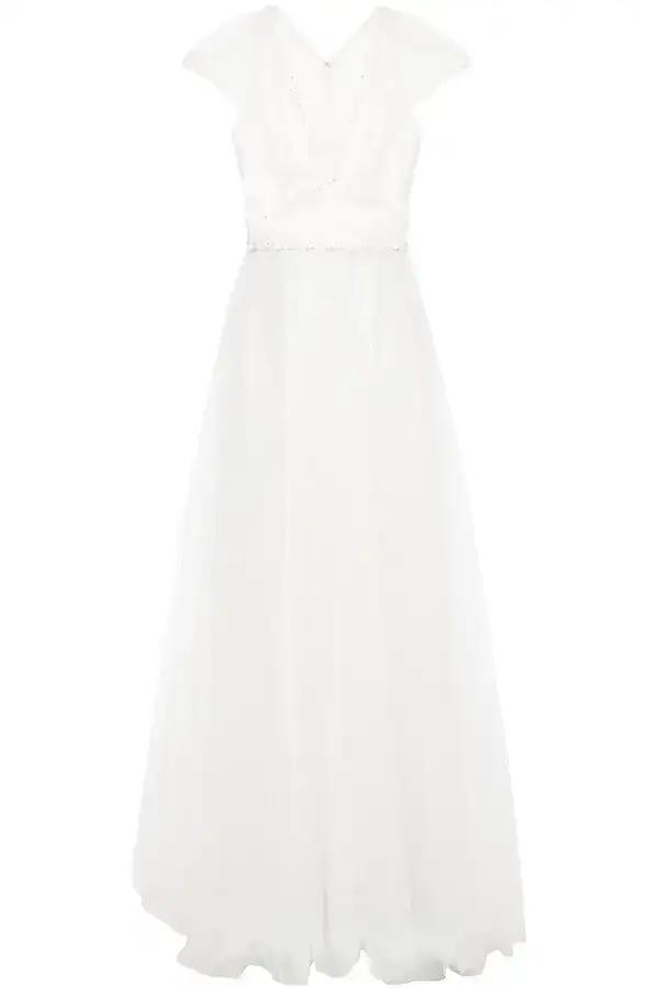 Jenny Packham Gardenia Embellished Glittered Tulle Bridal Gown - Ivory