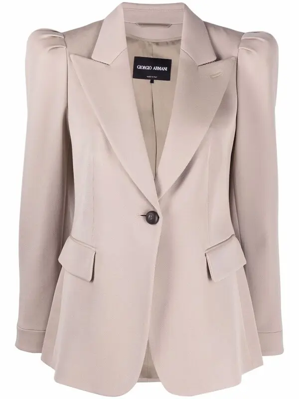 Giorgio Armani Fitted Blazer With Padded Shoulders