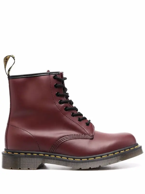 Dr. Martens 1460 Leather Lace-up Boots - Red