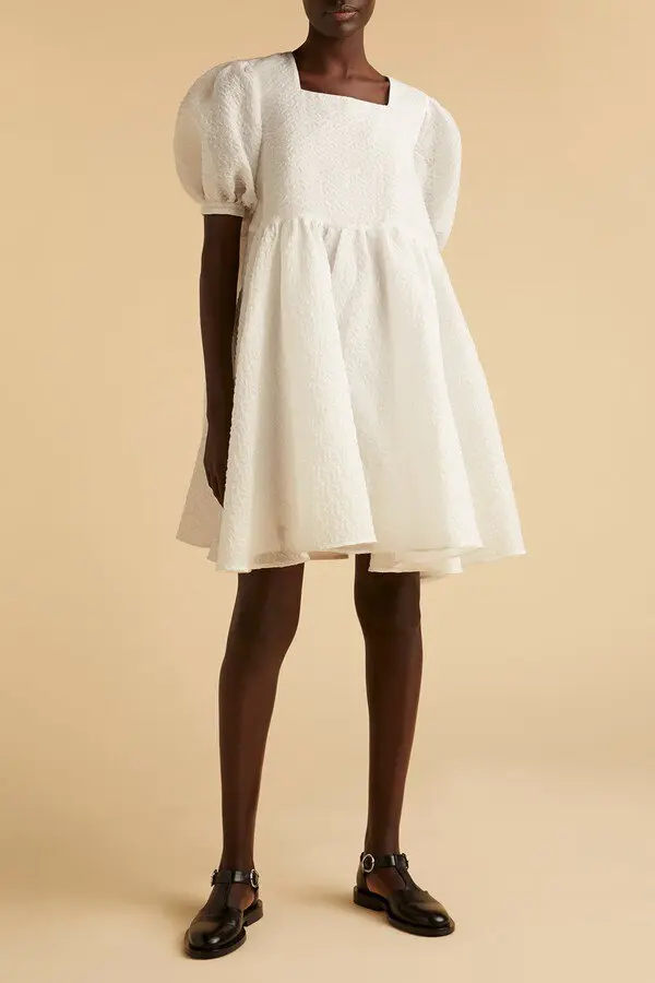 Merlette Eemnes Dress - Neutral / White | Editorialist