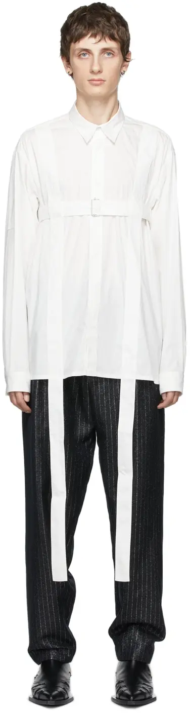 John Lawrence Sullivan Bondage Shirt In White - 61% Off | Editorialist