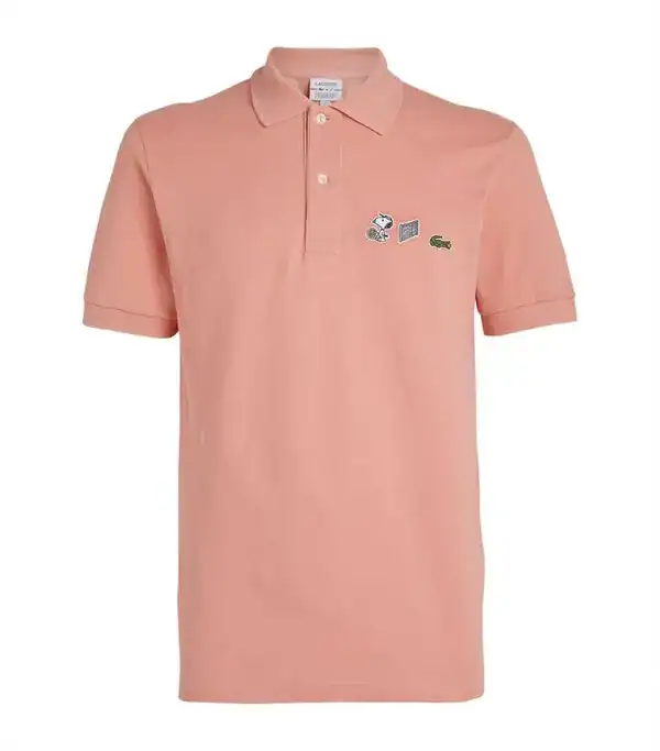 LACOSTE SNOOPY テニス ポロシャツ 36 Lacoste Men's Short Sleeve Peanuts Animation Polo at Amazon Men's
