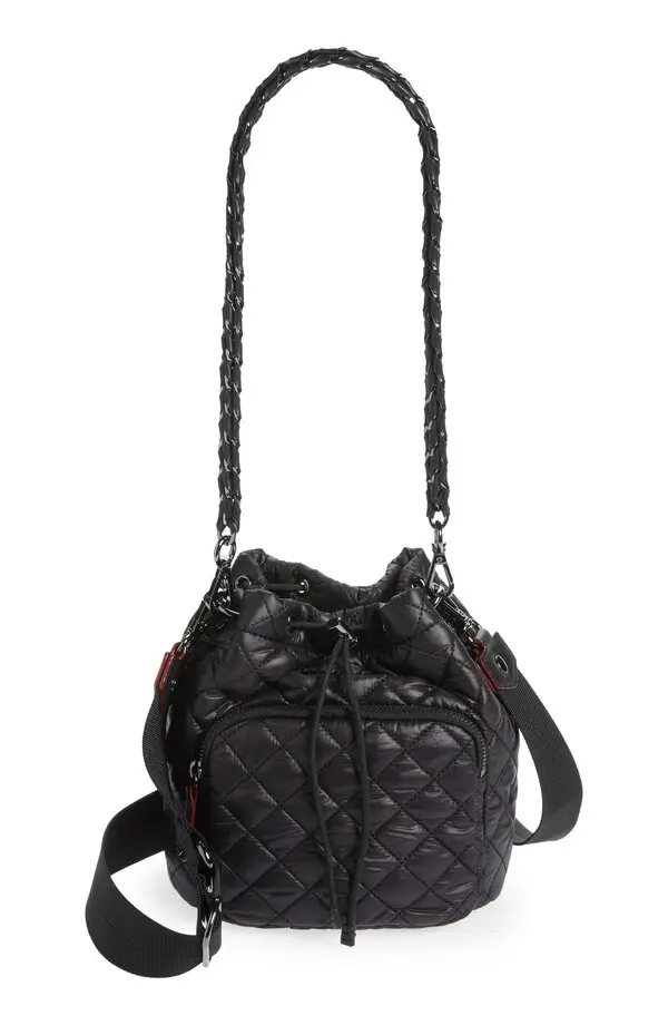 Mz Wallace Crosby Bucket Bag - Black | Editorialist display picture 1