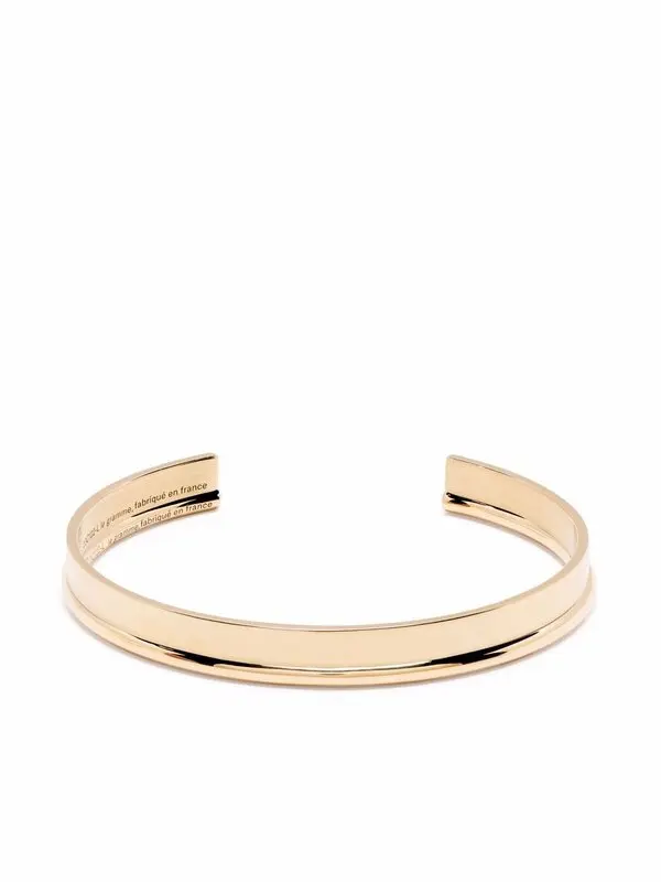 Le Gramme 18kt Polished Yellow Ribbon Cuff Set