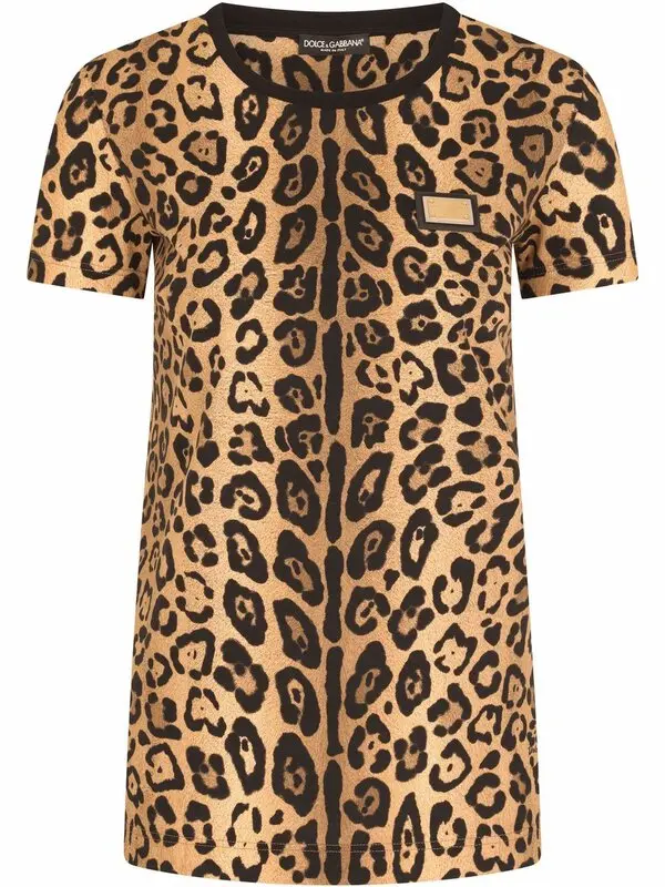 Dolce & Gabbana Leopard-print T-shirt - Brown