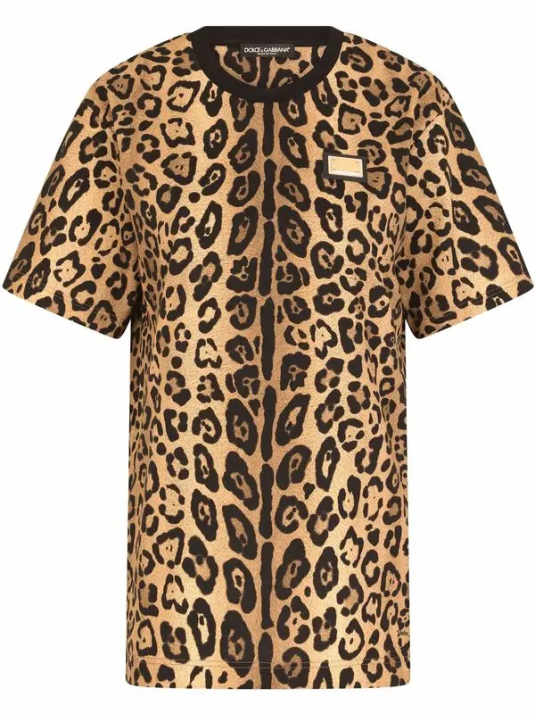 Dolce & Gabbana Leopard-print T-shirt - Brown