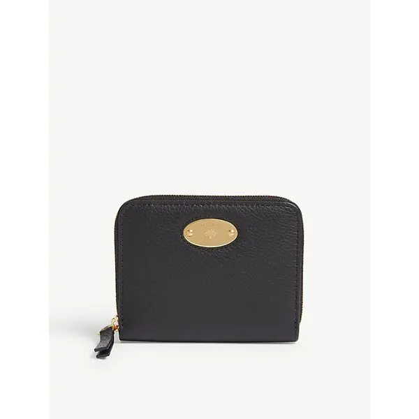 Mulberry Leather Plaque Wallet - Black