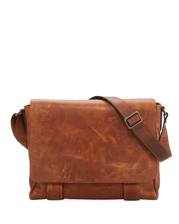 Frye Logan Flap Messenger Bag - Cognac