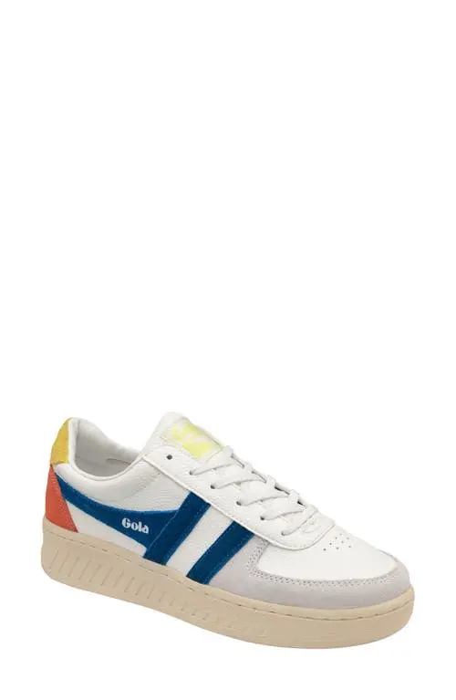 Gola Classics Grandslam Trident Sneaker - White/marine Blue/limelight