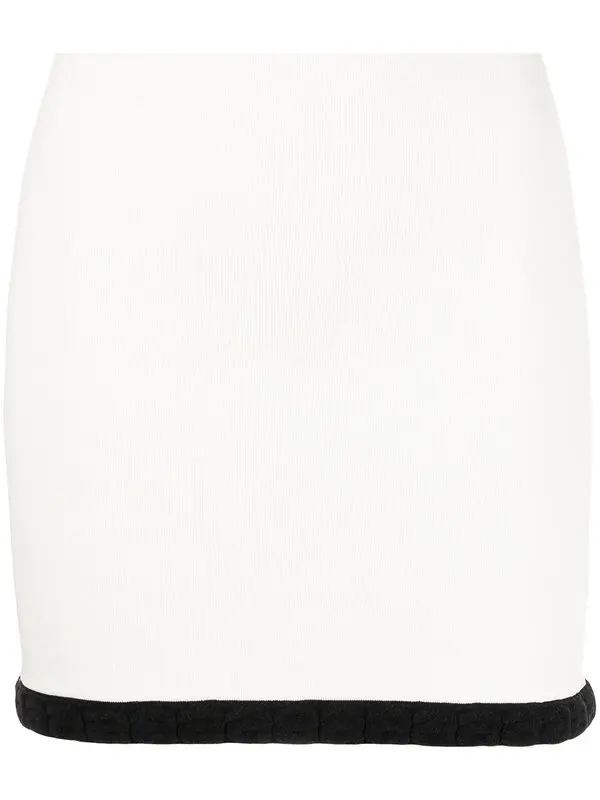 Alexander Wang Logo-trim Jacquard Mini Skirt