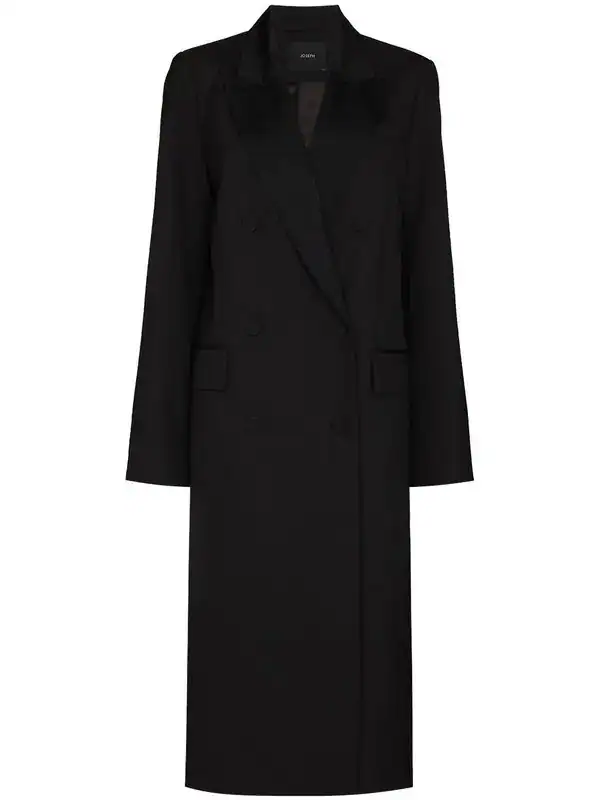 Joseph Cafford Double-Breasted Coat In Black - 61% Off | Editorialist