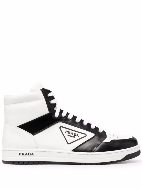 Prada Triangle-logo Sneakers - White