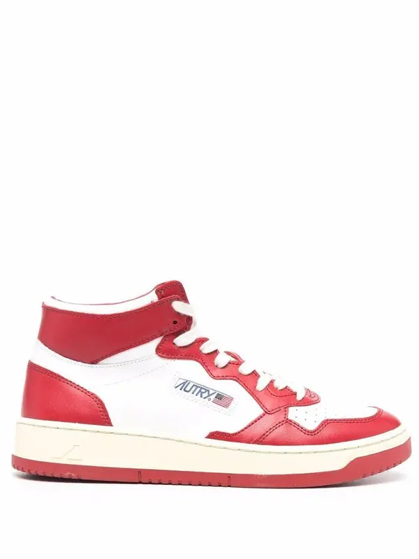 AUTRY Panelled High-top Sneakers - White