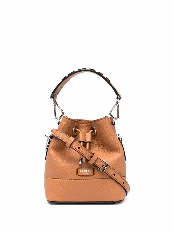 LANCEL Drawstring Bucket Bag - Brown