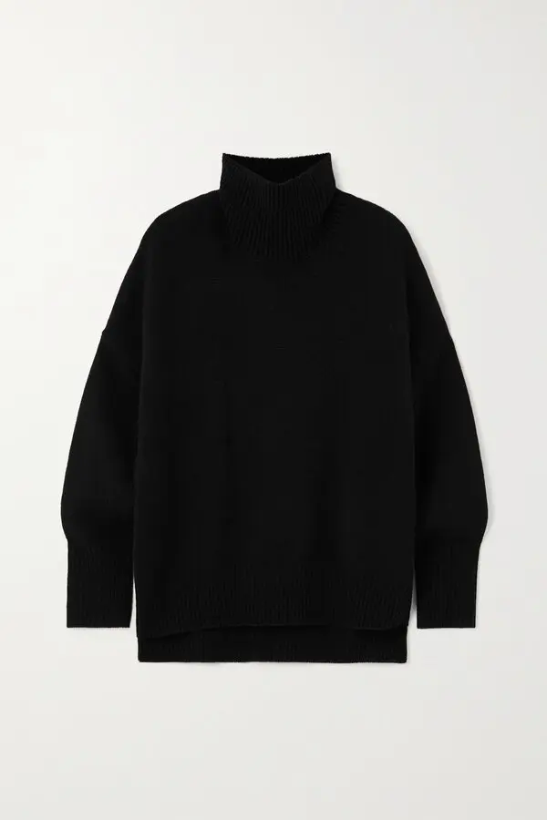 LISA YANG Heidi Cashmere Turtleneck Sweater - Black