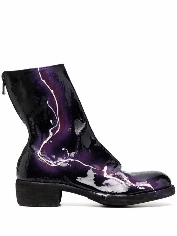 Guidi High-shine Ankle Boots - Black