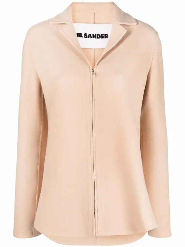 JIL SANDER Zip-cuff Knitted Relaxed Short Coat