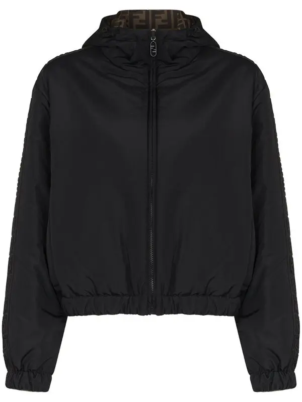 Fendi Ff-logo Reversible Bober Jacket - Black | Editorialist