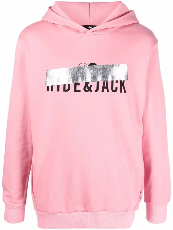 HIDE&JACK Logo-print Pullover Hoodie - Pink
