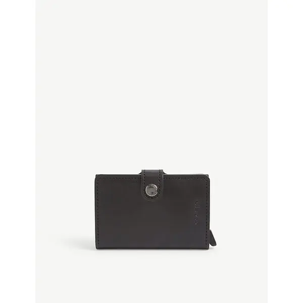 SECRID Vintage Branded Leather Wallet - Black