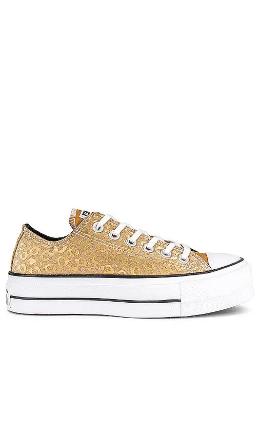 Converse Chuck Taylor All Star Leopard Glitter Platform Sneaker In