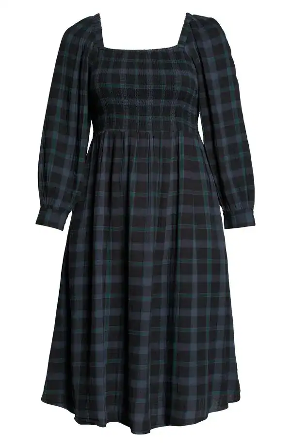chinese dress ladies Lawrence Babydoll Smocked Midi Dress – Maggy London main image 0