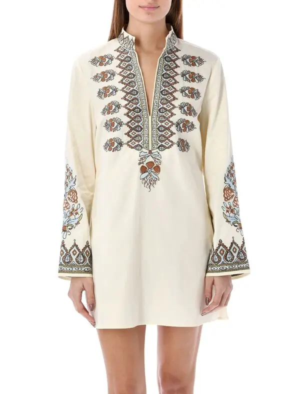 tory burch embroidered tunic dress Esther Zinacatan Dress