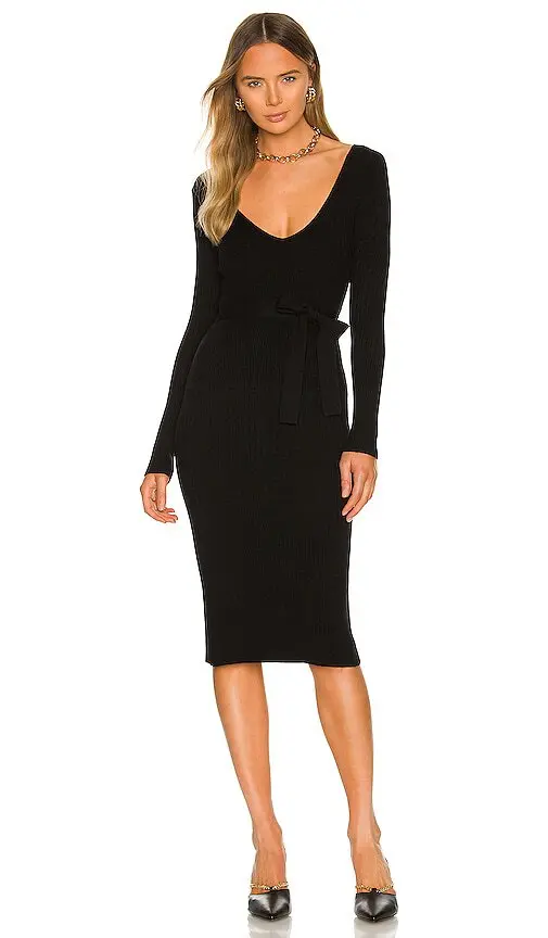 House Of Harlow 1960 X Aaron Knit Dress In Black - 48% Off | Editorialist