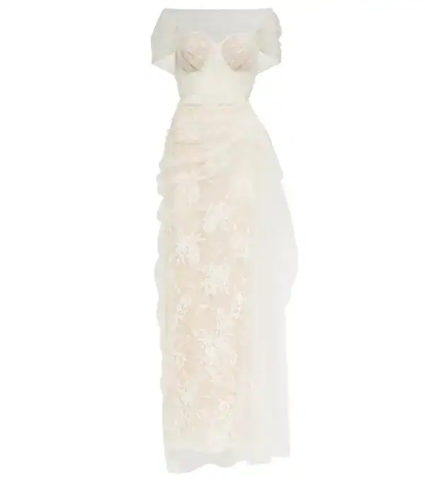 pretty lace dresses Sweet Life Cut-Out Waist Lace Dress White main image 1