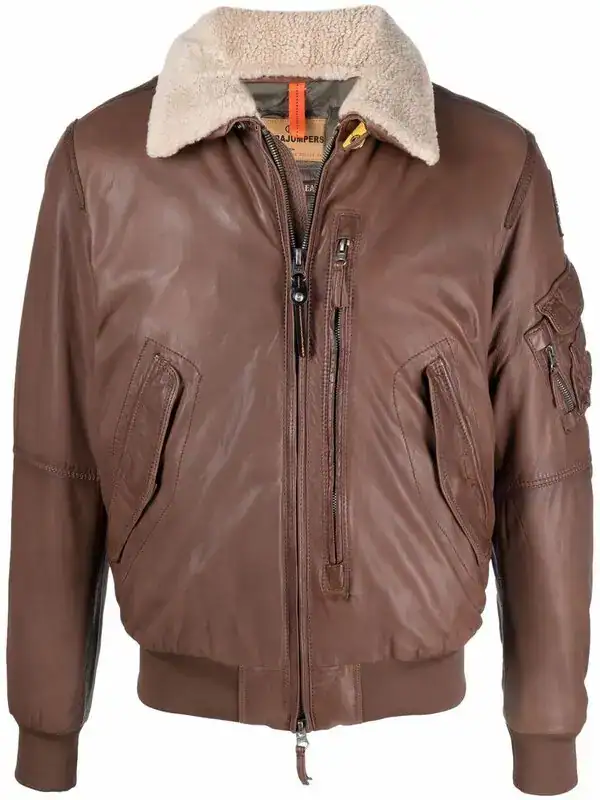 Parajumpers Josh Leather Jacket Brown Editorialist