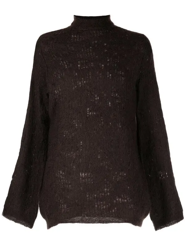 Namacheko Roll Neck Knitted Jumper In Brown - 50% Off