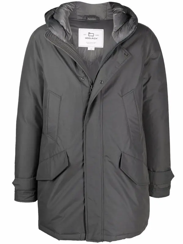 Woolrich Polar High Collar Parka - Grey