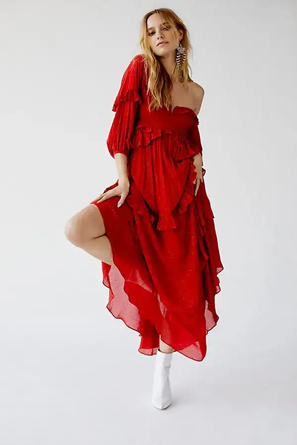 Spell The Gypsy Clementine Mermaid Maxi Dress Haute Red