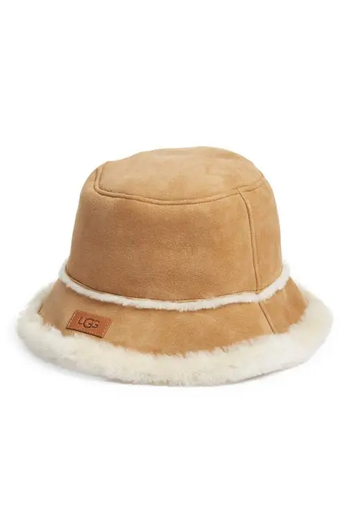 UGG Ugg Sheepskin Bucket Hat - Black | Editorialist