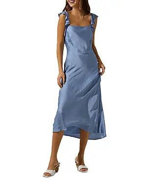 Astr The Label Rina Flutter Strap Midi Dress In Periwinkle - 63% Off |  Editorialist