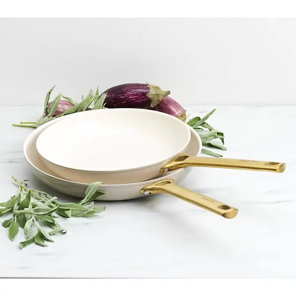 GREENPAN Reserve Ceramic Nonstick 10 & 12 Frypan Set - Taupe