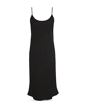 anine bing black slip dress Anine Bing Megan Midi Dress