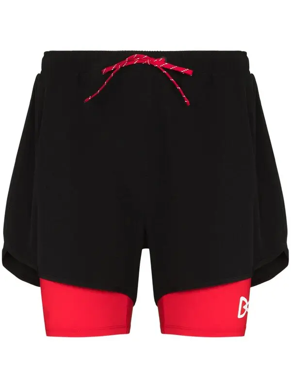 DISTRICT VISION Aaron Compression Track Shorts - Black