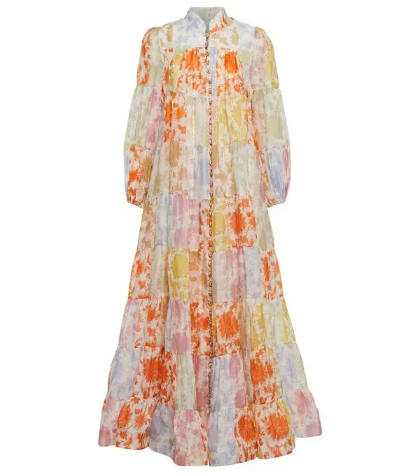 sachin and babi light blue dress Zimmermann Postcard Pleated Midi Dress Spliced Spli
