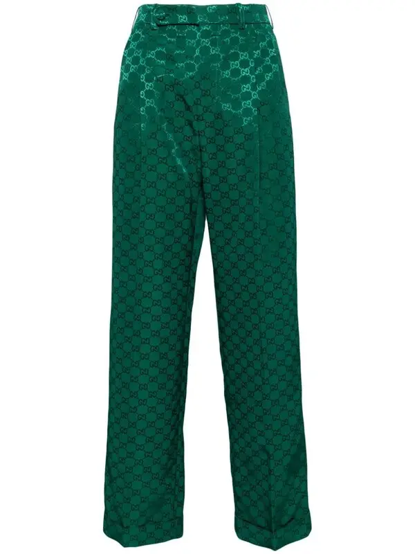 Gucci Gg Supreme Straight Leg Trousers