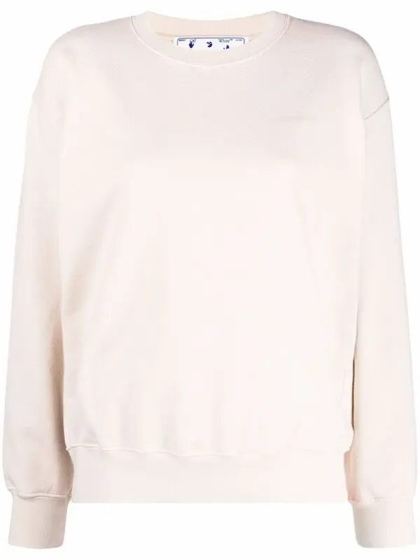 Off-White Diag-print Crew-neck Sweatshirt - Neutrals