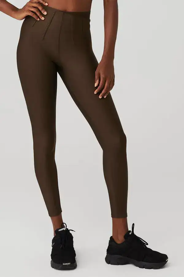 Alo Airlift High-Waist 7/8 Corset Legging In Espresso - 41% Off