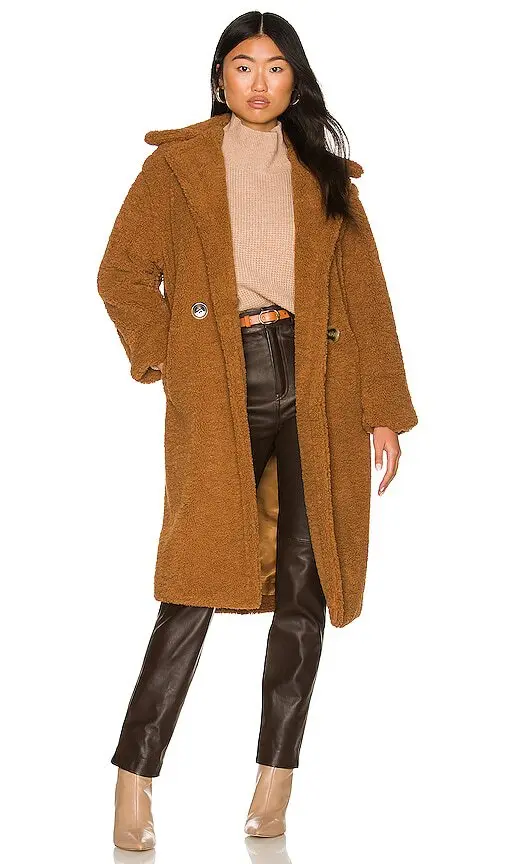Apparis Daryna Faux Fur Coat In Tan In Camel 73% Off