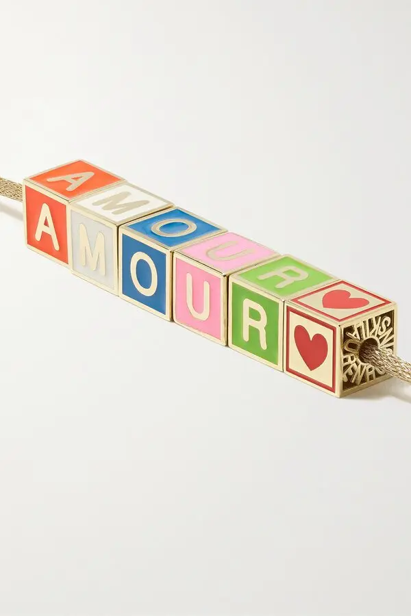 Lauren Rubinski Amour 14-karat And Enamel Necklace - Gold