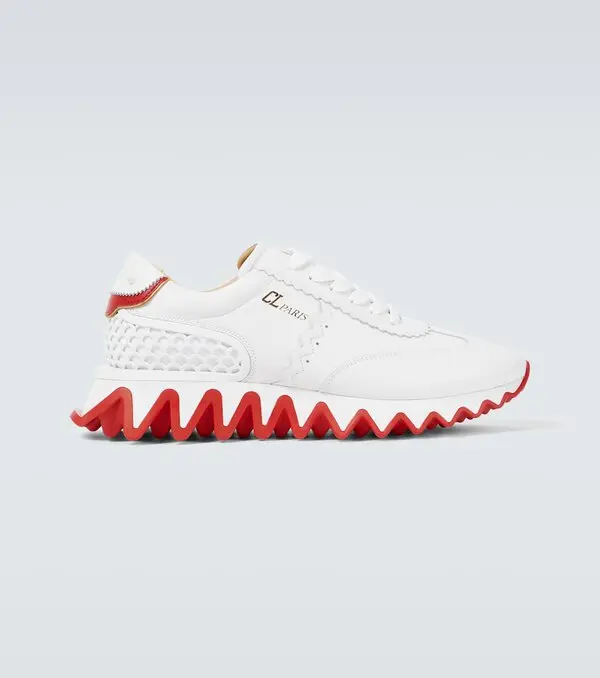 CHRISTIAN LOUBOUTIN Loubishark Leather Sneakers - White